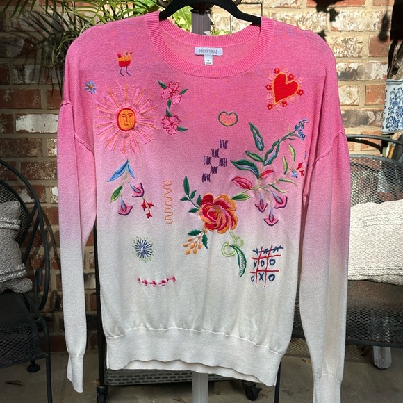 Johnny Was | Sweaters | Johnny Was Silk And Cashmere Medium Pink ...